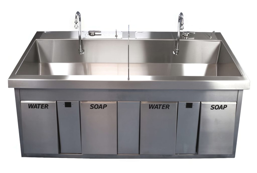 Dual Bay Surgical Scrub Sink W/ Knee Operated Water & Soap | Products ...