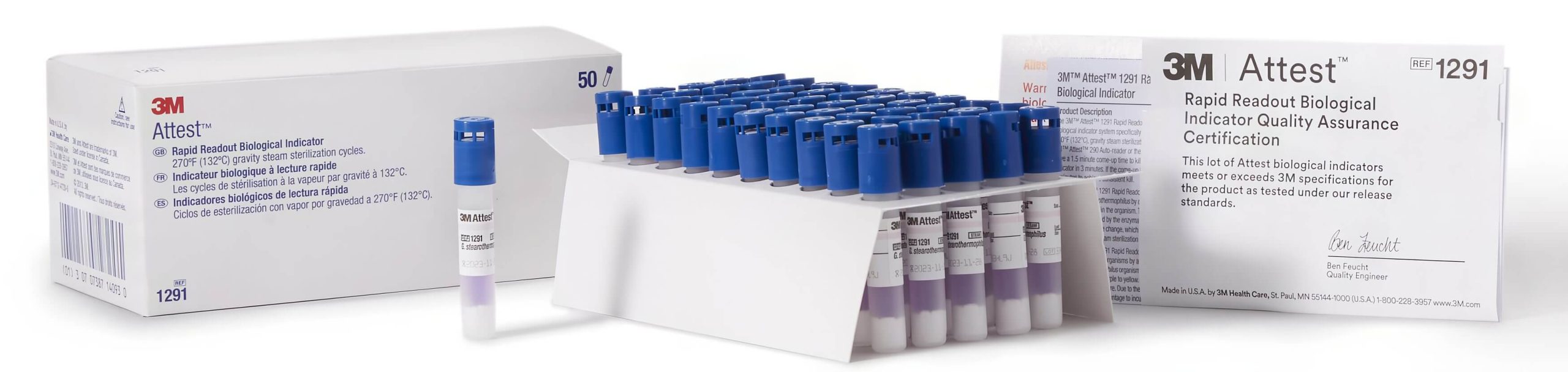 3M™ Attest™ Rapid Readout Biological Indicator 1291 for Steam ...