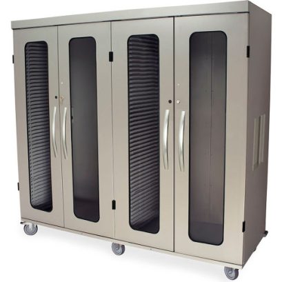 Harloff Quad Column Mobile Cabinet with Key Locking doors with tempered ...