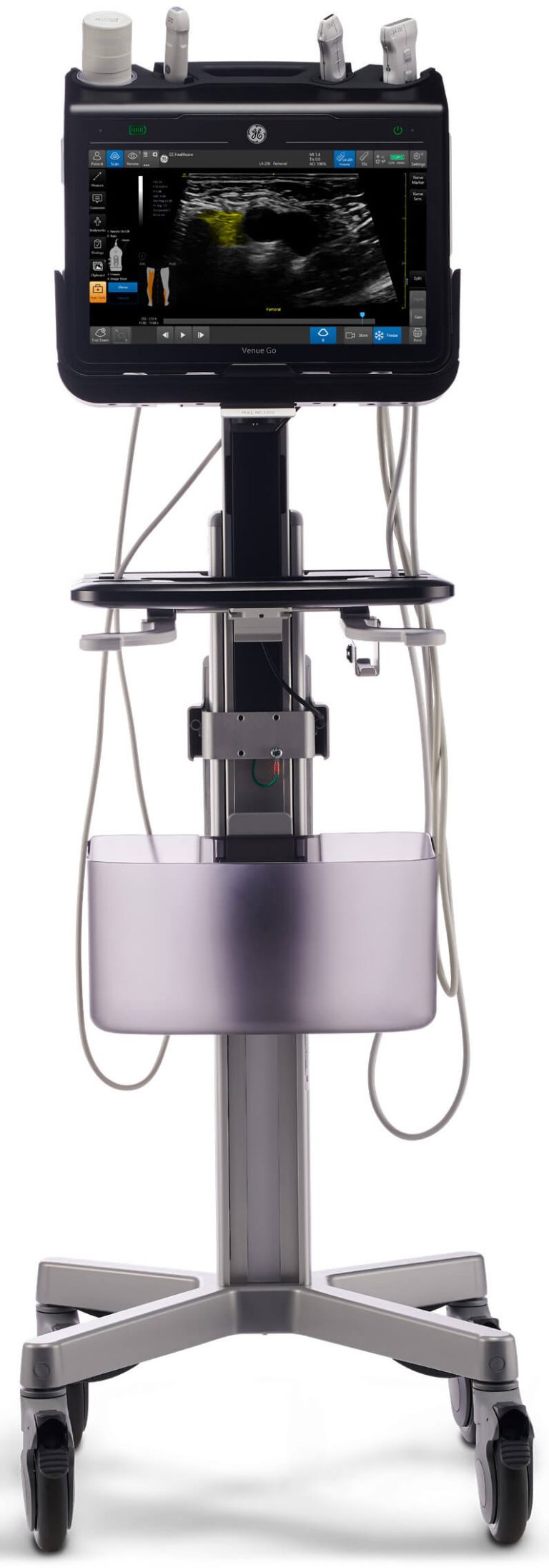 GE Venue GO Ultrasound with 2 probes and Cart | Auxo Medical