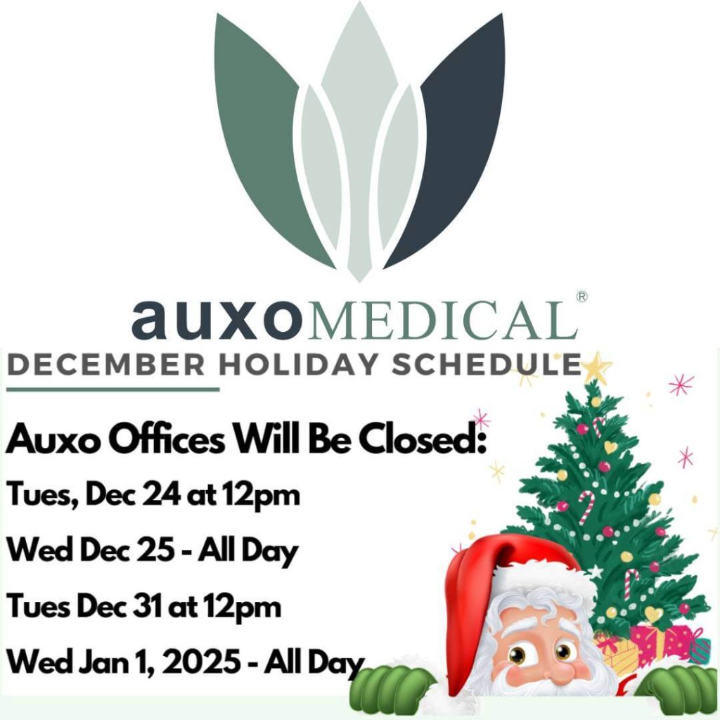 Auxo Medical's December 2024 Holiday Office Schedule | Auxo Medical